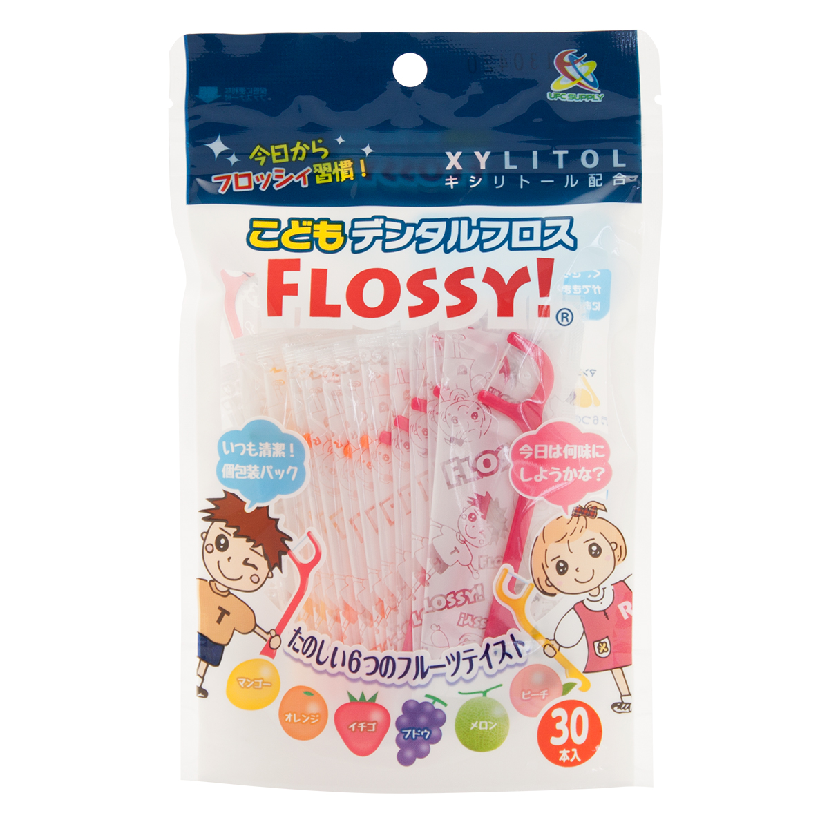 Children's Dental Floss FLOSSY! 30 pcs (UFC SUPPLY) | WAmazing Shop