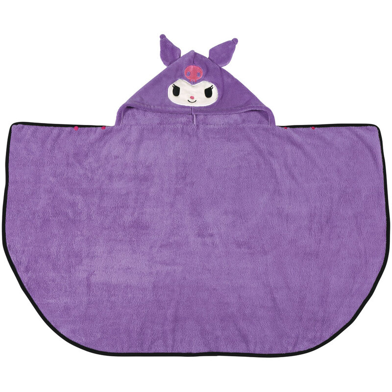 Kuromi Quick-Drying Hooded Bath Poncho (Sanrio) | WAmazing Shop